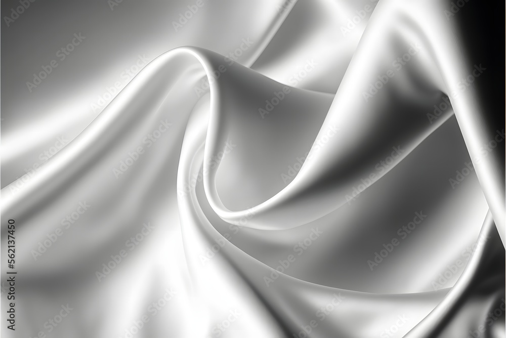 White Background. Abstract white background. Silk satin fabric. Curtain. Drapery. Luxury ...