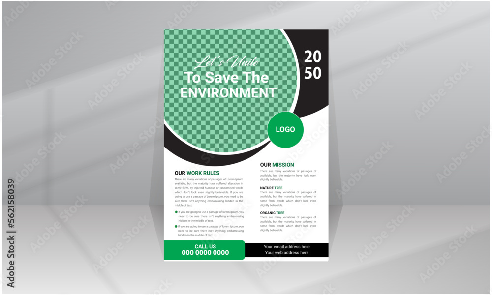 Save the Environment, Save World Nature Flyer, Poster template design ...