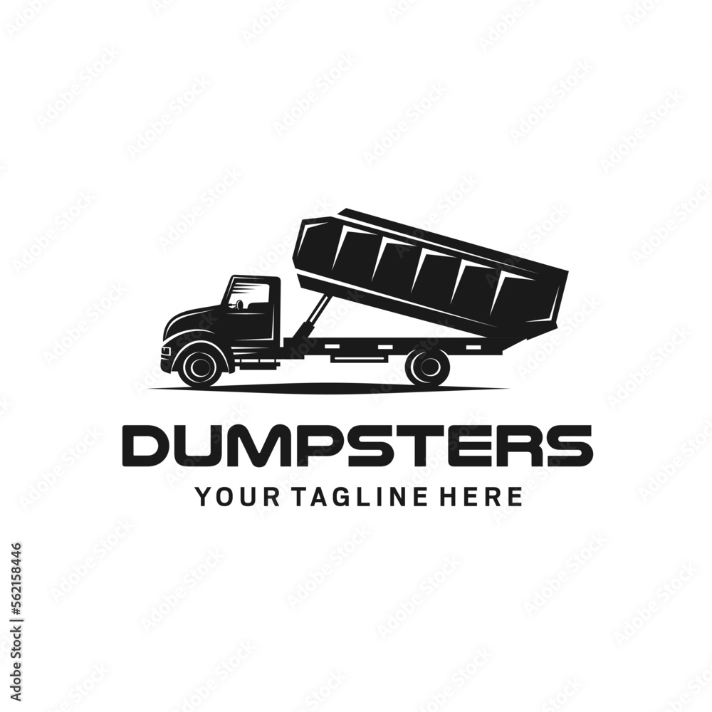 Dumpsters design logo - vector illustration, Dumpsters emblem design on ...