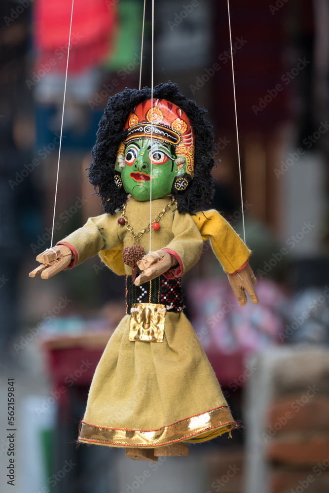 Nepalese string puppet is best-known puppets (putali) are a type of marionette (string puppet ...