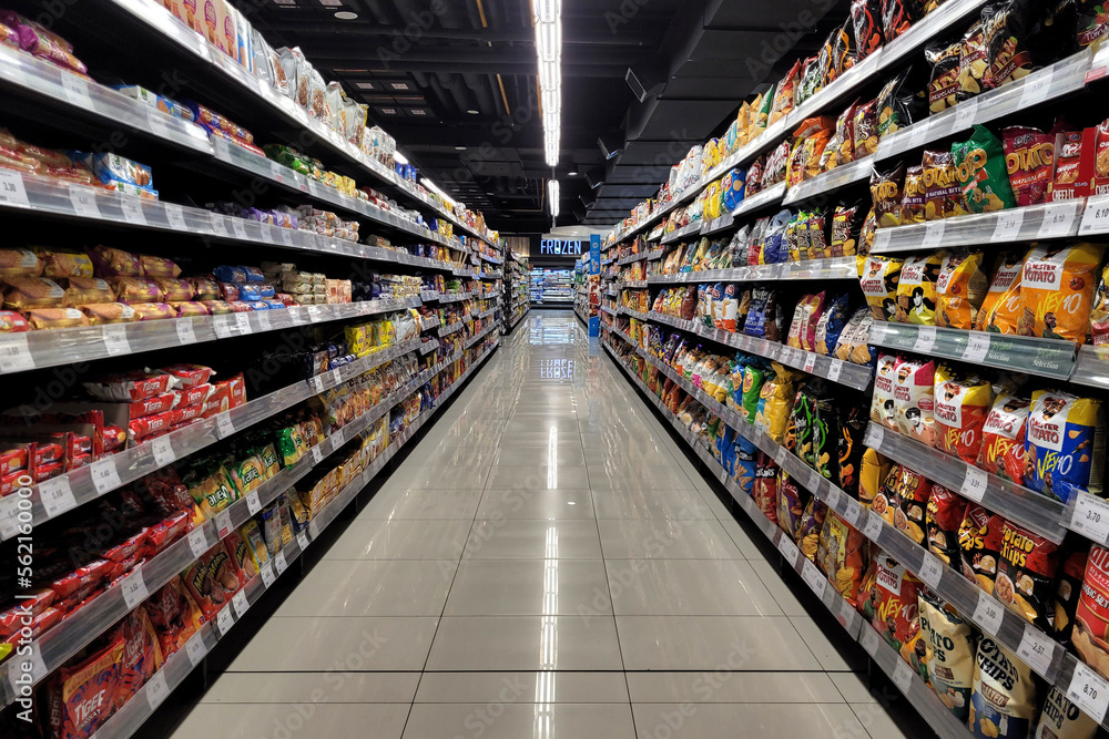 Bangsar, Malaysia - 24 DEC 2023: Interior view of a AEON retail stores ...