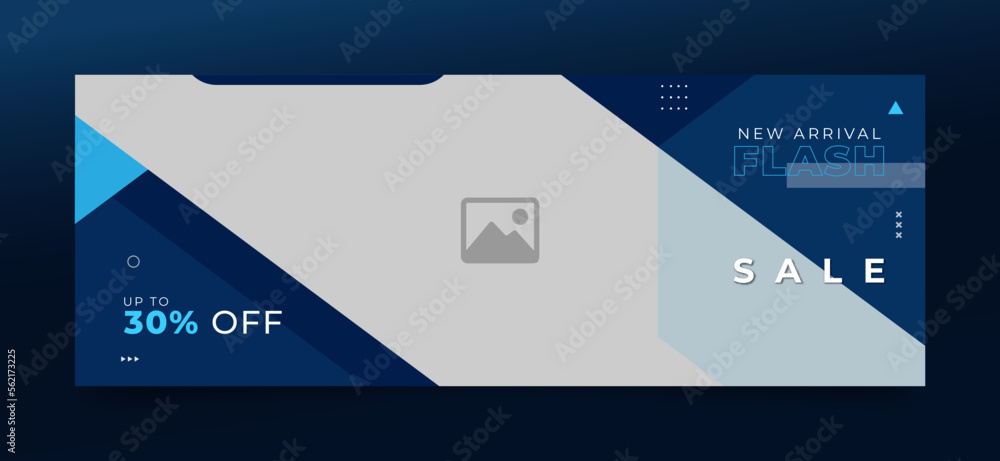 Flash sale facebook cover page timeline web ad banner template with ...