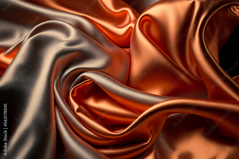 Silk satin sheet texture, elegant fabric, AI generated Stock ...