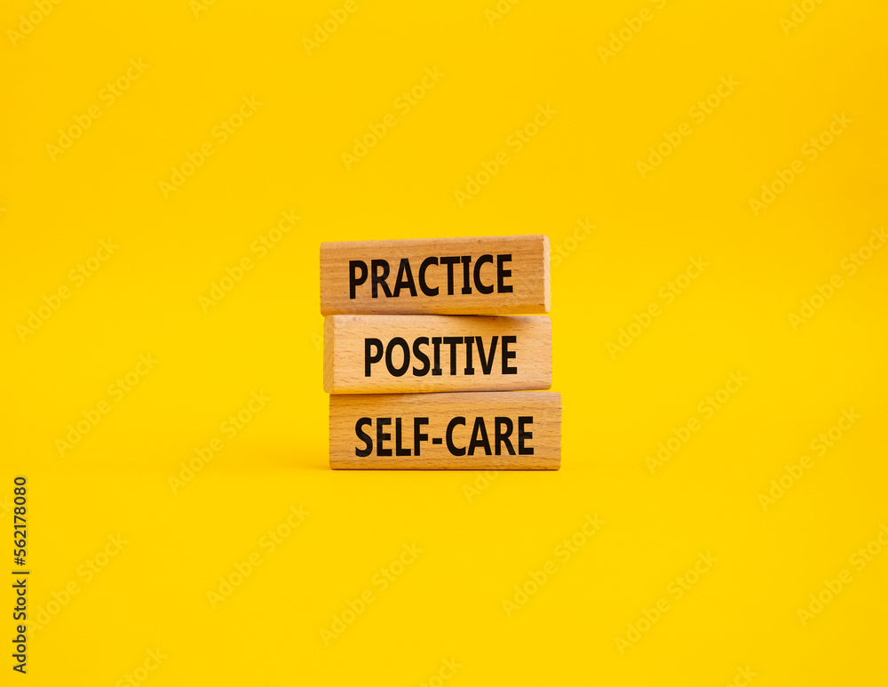 Practice Positive Self-care symbol. Concept words Practice Positive ...