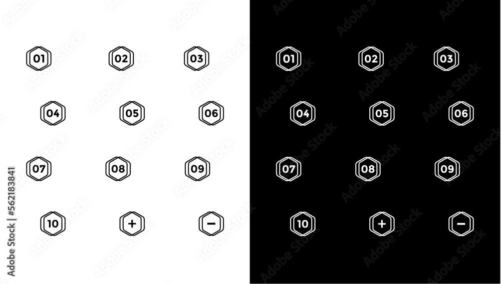 Number page template, Numbers For Calendar,Presentation 1 to 10. Modern ...