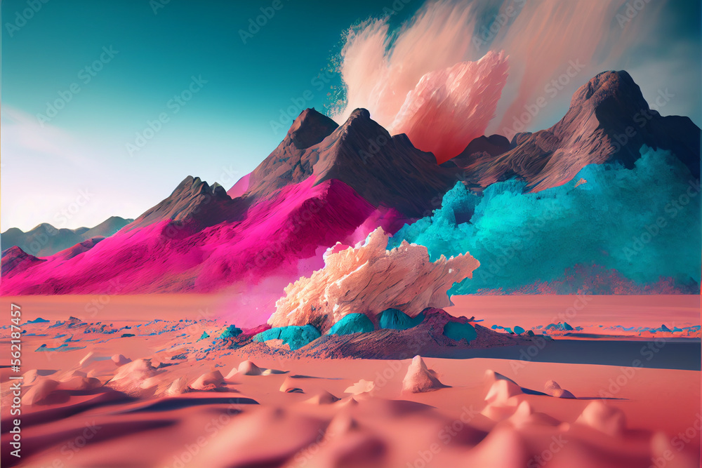 Beautiful abstract landscape Spirit concept, contemporary color and ...