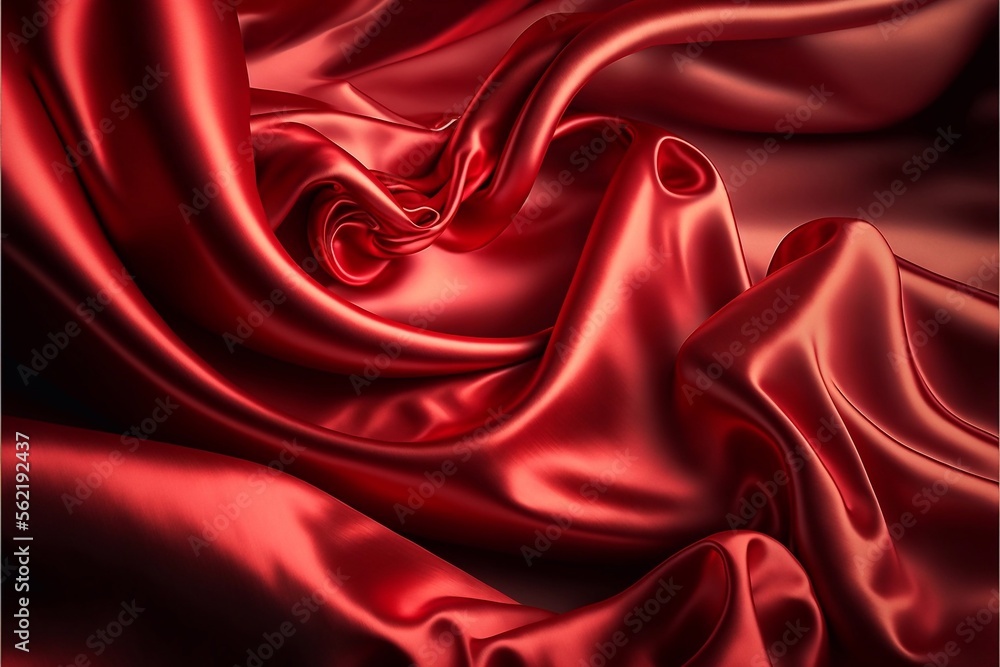 Red luxury silk background, Crumpled red satin texture background or ...
