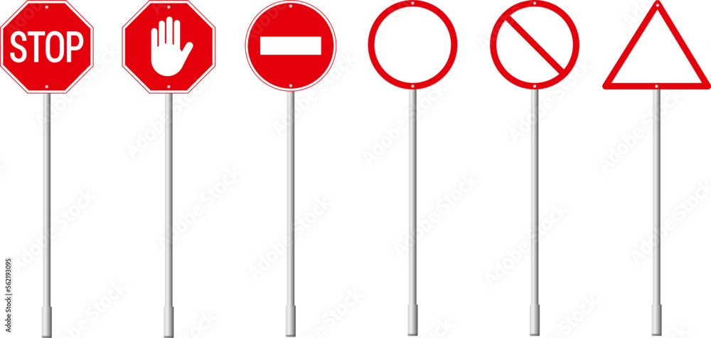 Stop sign vector image illustration. Forbidden sign. Hand prohibited ...