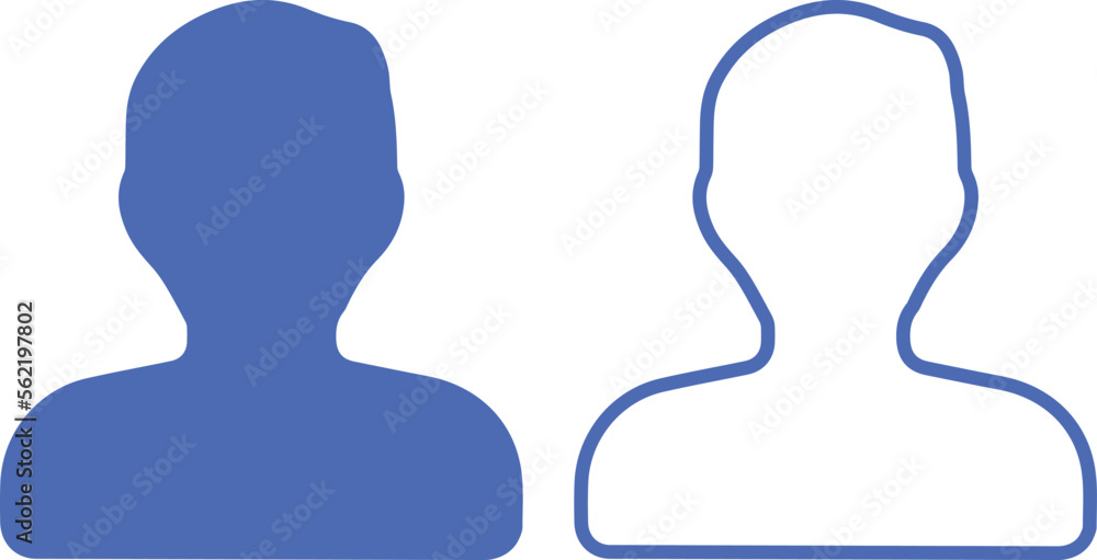 User Icon set. Profile icon. Monochrome icon. People sign. account ...