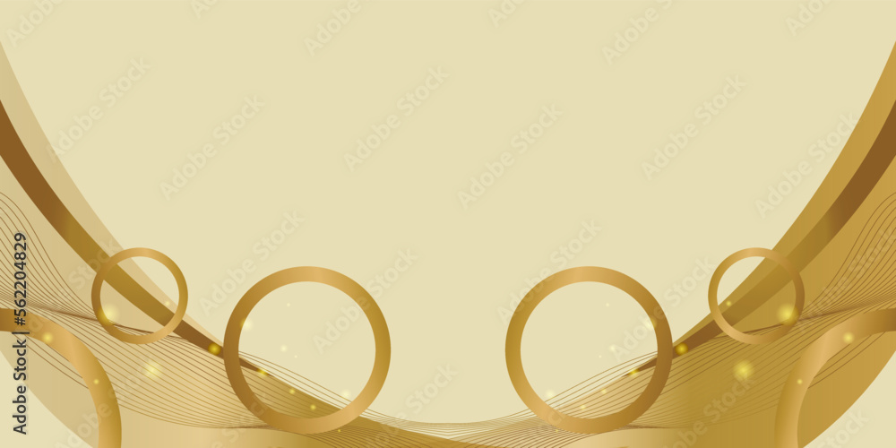 Abstract luxury gold wave background banner Stock Vector | Adobe Stock