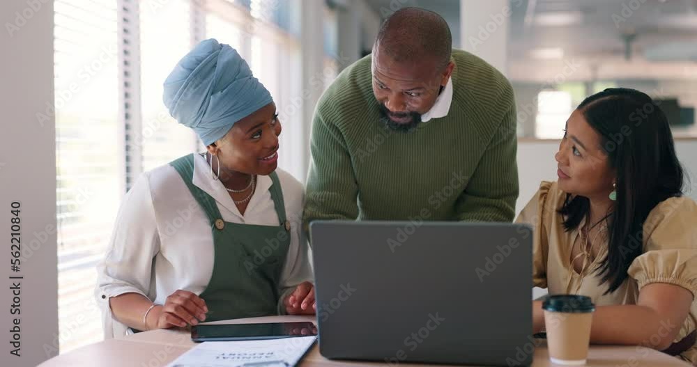 Business collaboration, talking and web planning of a diversity ...