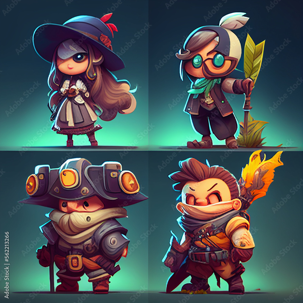 2D Game Character Asset, 2D Game Sprite For Video & Mobile Game Stock ...