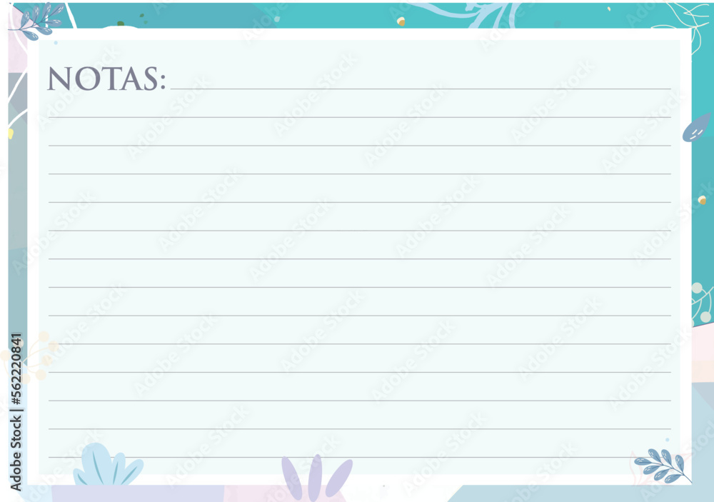 Calendario 2023 en Español - Tamaño A4 - Notes - Spanish Calendar Stock ...