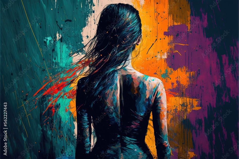 Woman Back Painting