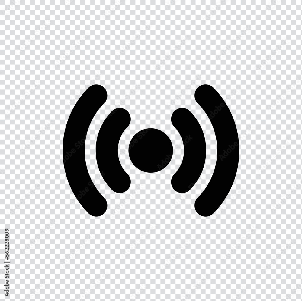 Wifi signal outline icon in transparent background, basic app and web ...