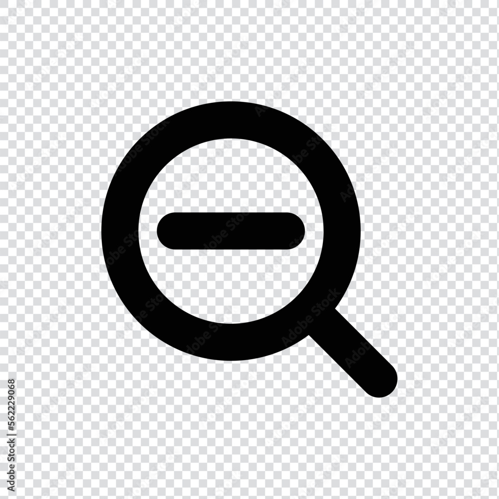 Zoom out outline icon in transparent background, basic app and web UI bold line icon, EPS10 ...