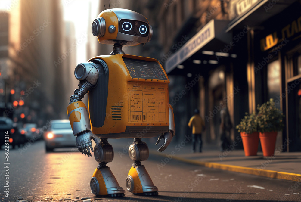 A fictional futuristic artificial intelligence delivery and transport ...