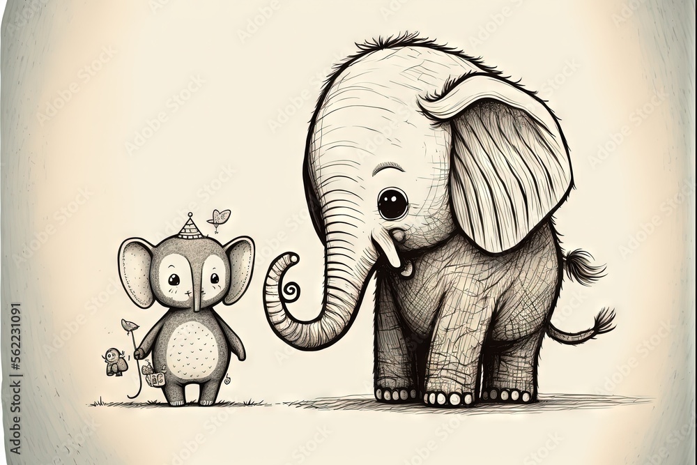Pencil Drawings Of Baby Elephants
