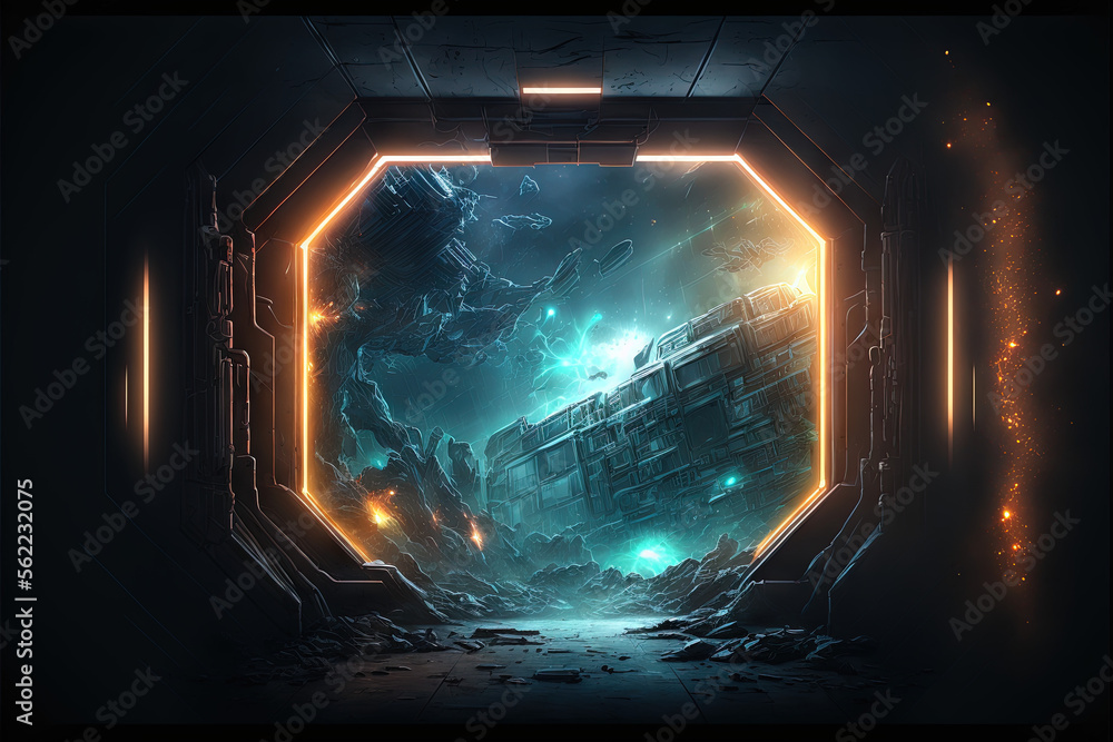 Portal background with space negative space background - free space ...