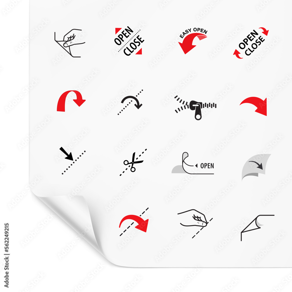 Packaging instruction icons set. Vector illustration isolated. Set for ...