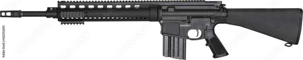 Thirty caliber assault rifle with magazine inserted Stock Illustration | Adobe Stock