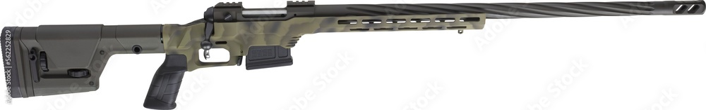 Bolt action rifle with a spiral fluted barrel Stock Illustration ...