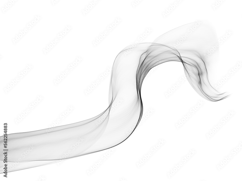 Transparent smoke, colored air plume. Fantastic plastic hi-tech ...