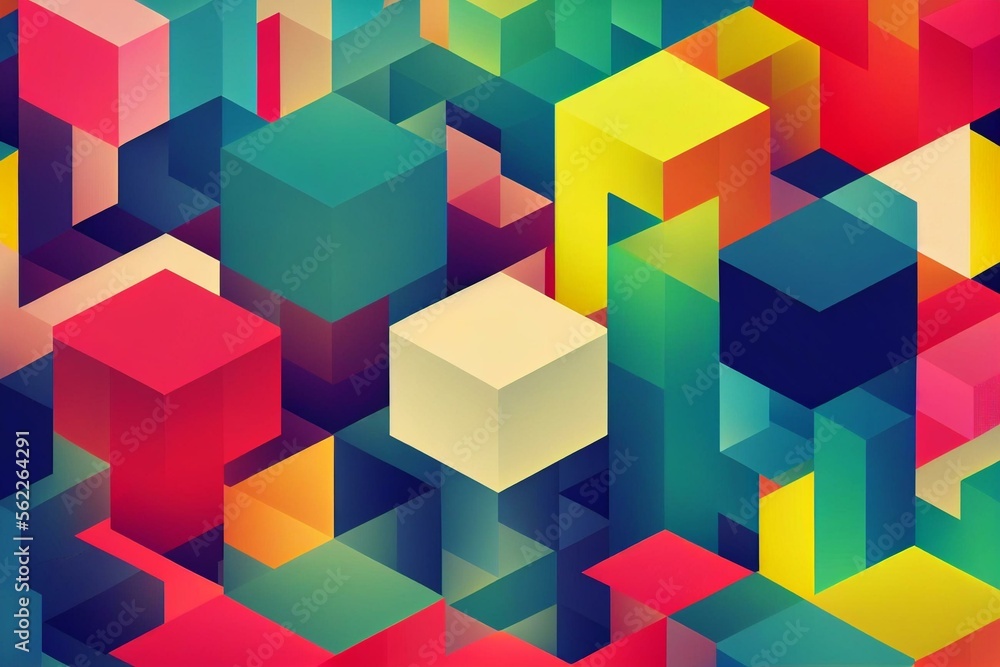 Geometric design element halftone graphic colorful shapes line vector ...