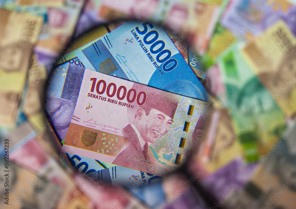 Various types of Indonesia rupiah money Bank Notes Stock Photo | Adobe ...