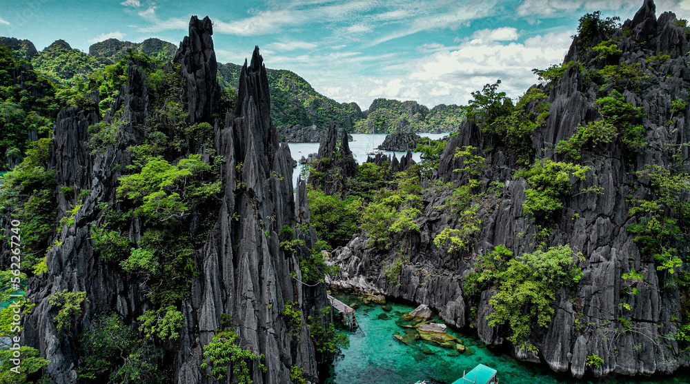 Jagged Karst Cliffs in Palawan, Philippines Stock Photo | Adobe Stock