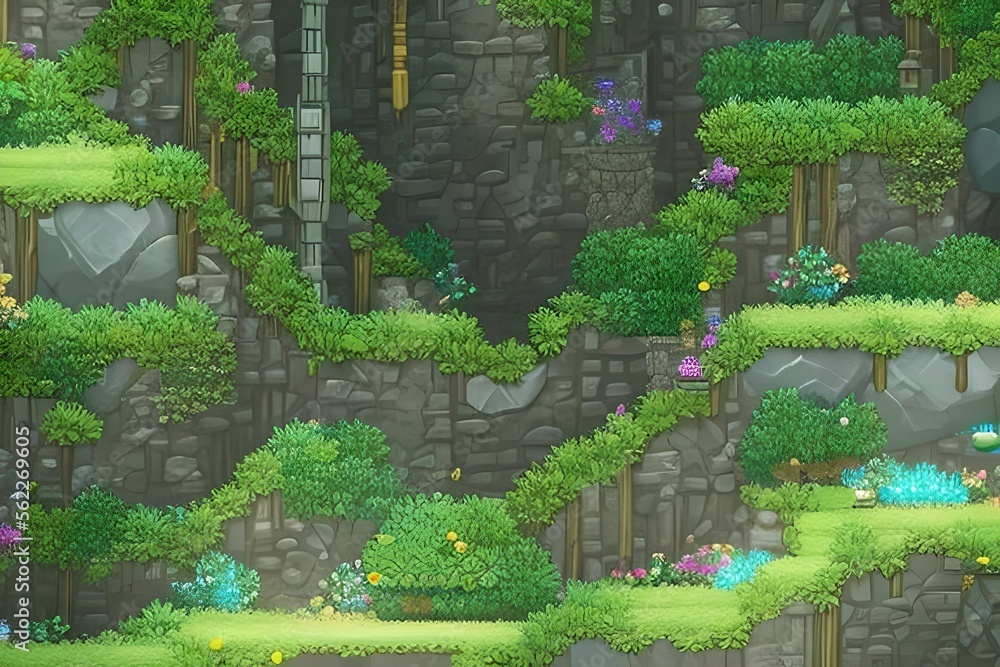 game background flat Style 2d, game background wallpaper Stock ...