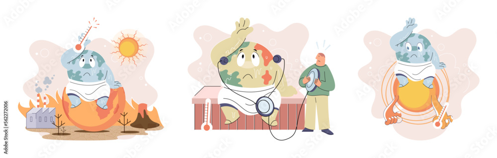 Climate change concept. Global warming design. Nature environment ...