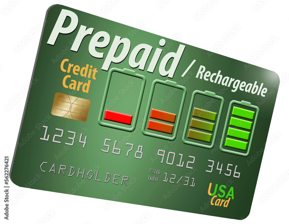Here is a rechargeable, refillable prepaid credit card. This is a 3-d ...