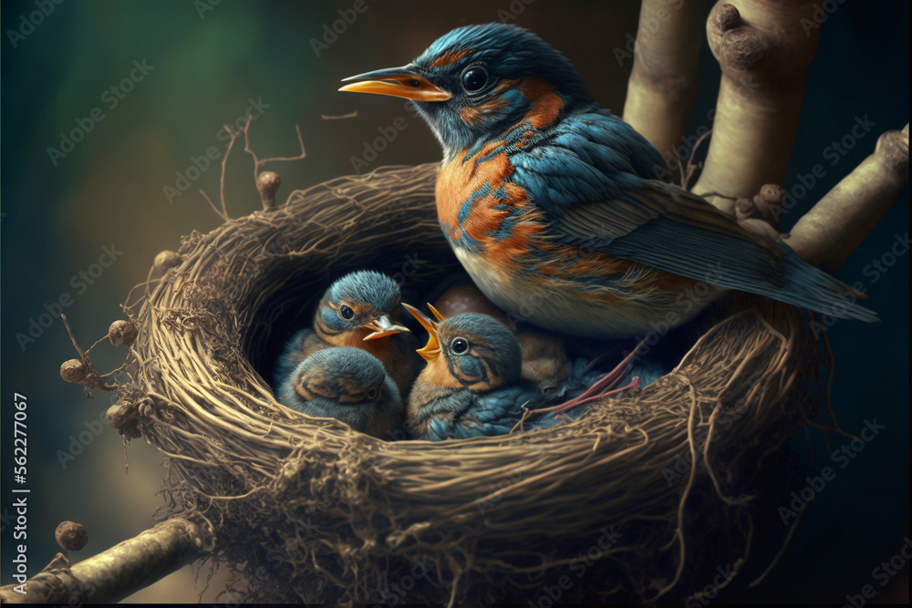 The Circle of Life: The Symbolism of a Bird in a Nest with Hatched Eggs ...