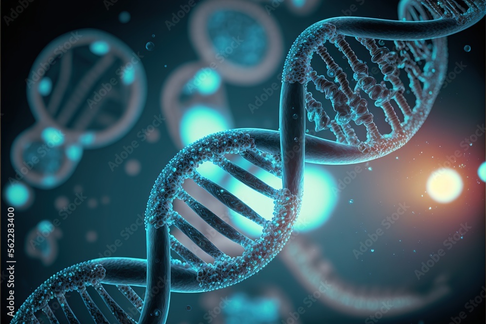 Human Dna Under Microscope