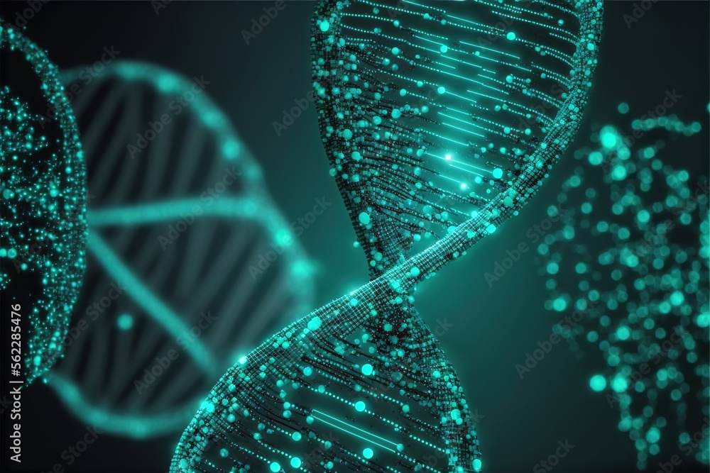 Human Dna Under Microscope