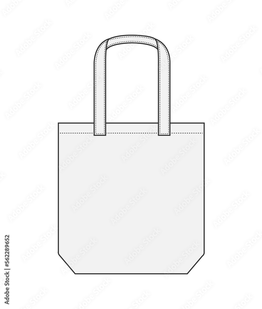Tote bag / shopping bag / eco bag template illustration/ png, no ...