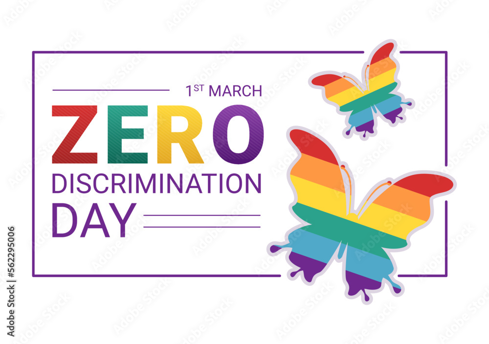 Zero Discrimination Day Illustration with Different People and ...