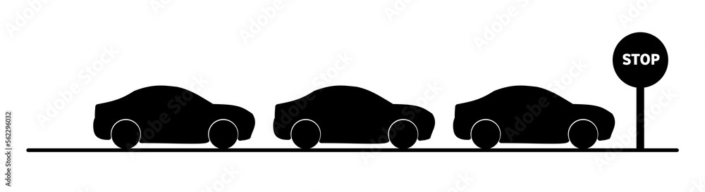 Cars traffic stop at barrier png illustration used for web designing ...