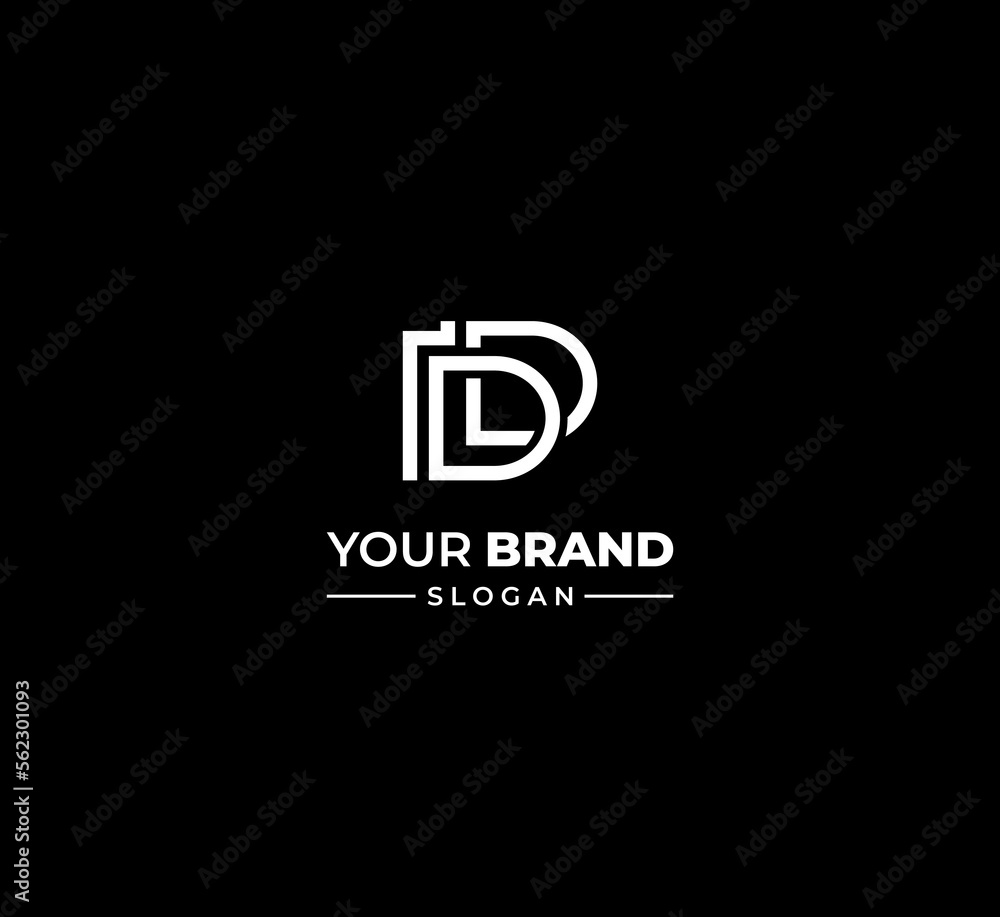 DD letter logo design template elements. Modern abstract digital alphabet letter logo. Vector ...