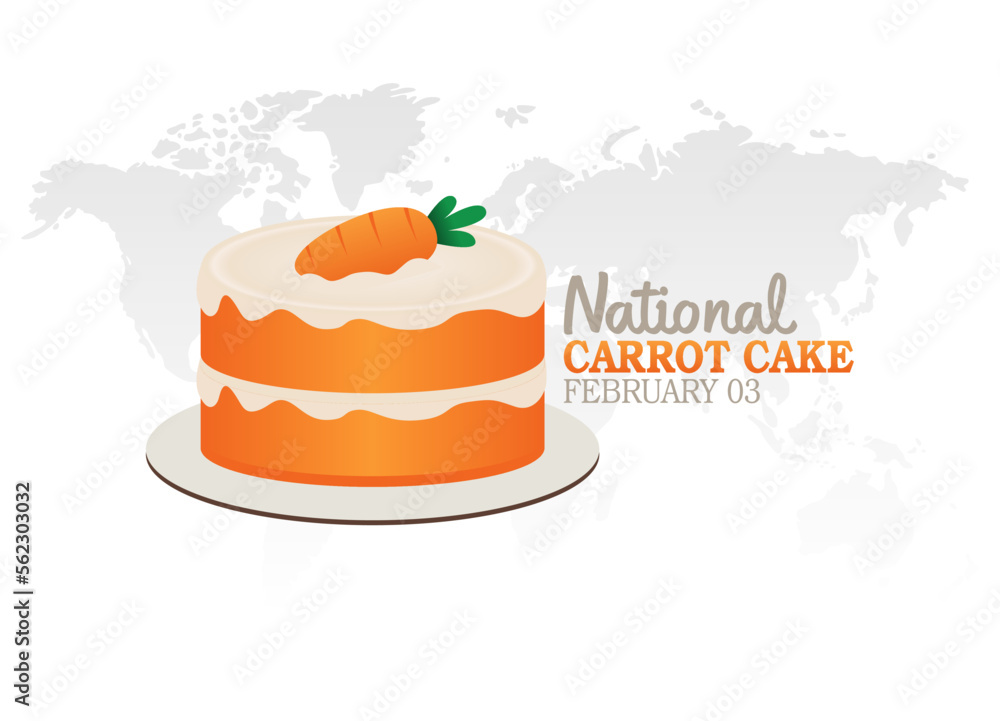 vector graphic of national carrot cake day good for national carrot ...