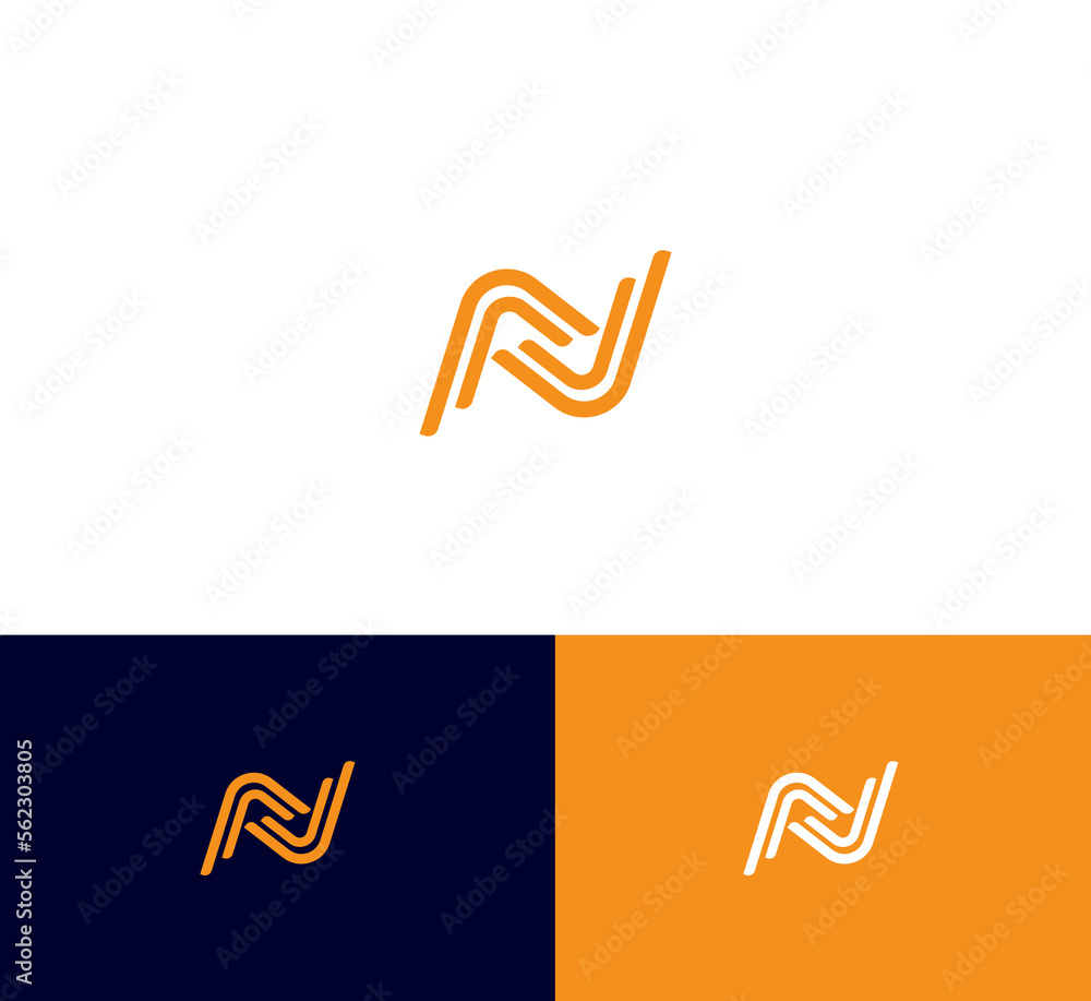 NN, N letter logo design template elements. Modern abstract digital alphabet letter logo. Vector ...