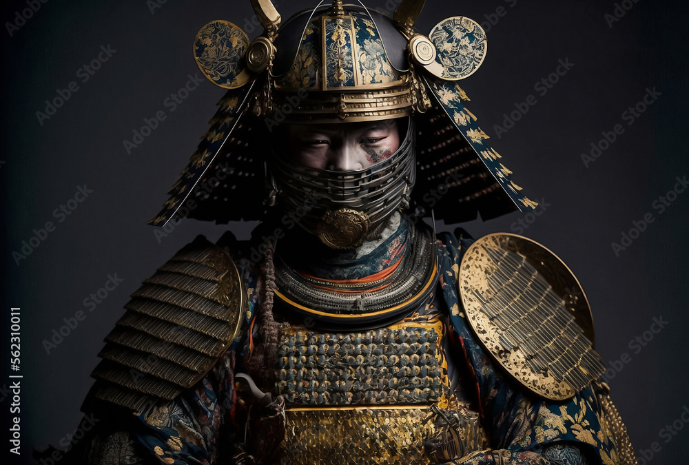 A Glimpse into the Past - Traditional Samurai Armor on Display Stock ...