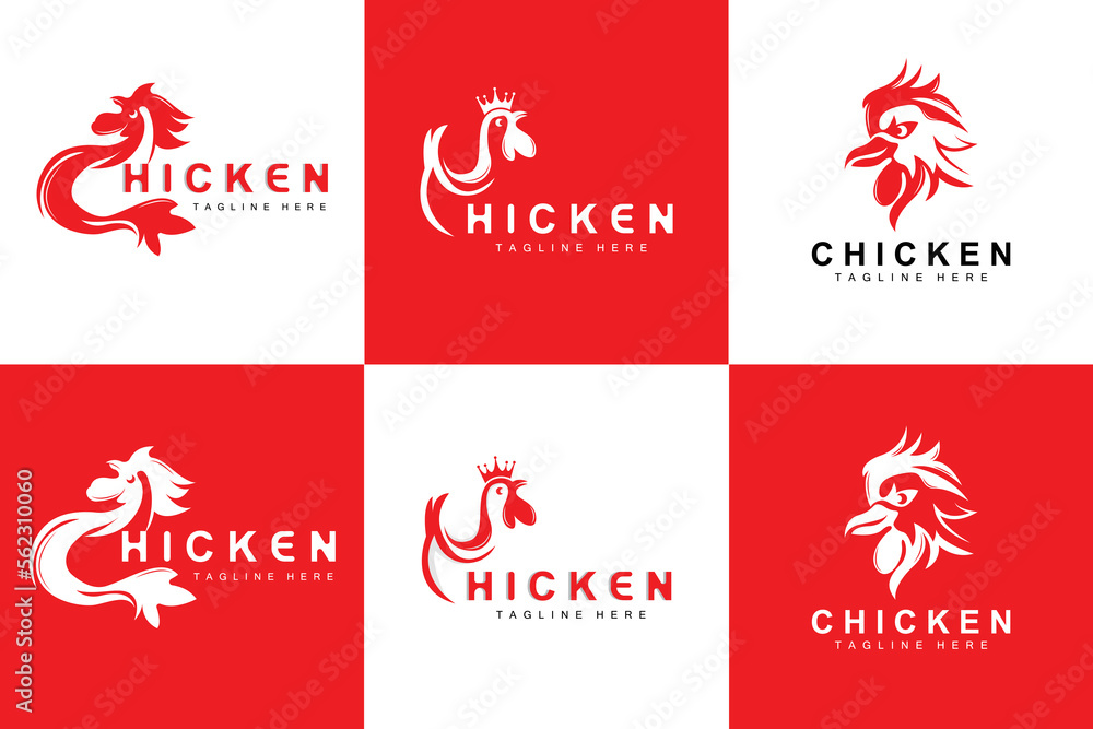 Grilled Chicken Barbecue Logo Design,Chicken Head Vector, Company Brand ...