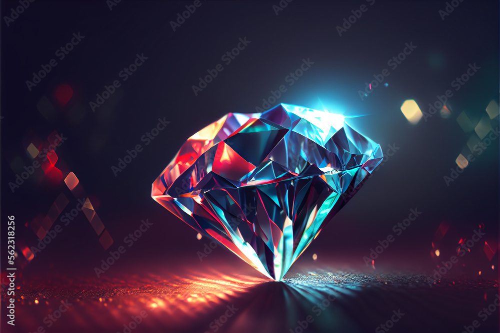 Abstract diamond background. generative ai Stock Illustration | Adobe Stock