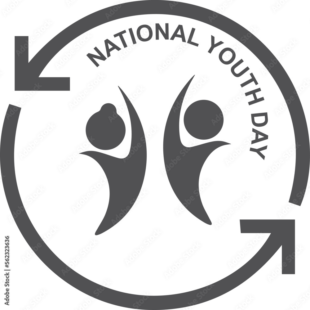 National Youth Day, happy national youth day symbol vector Stock Vector ... National Youth Day, happy national youth day symbol vector Stock Vector ...