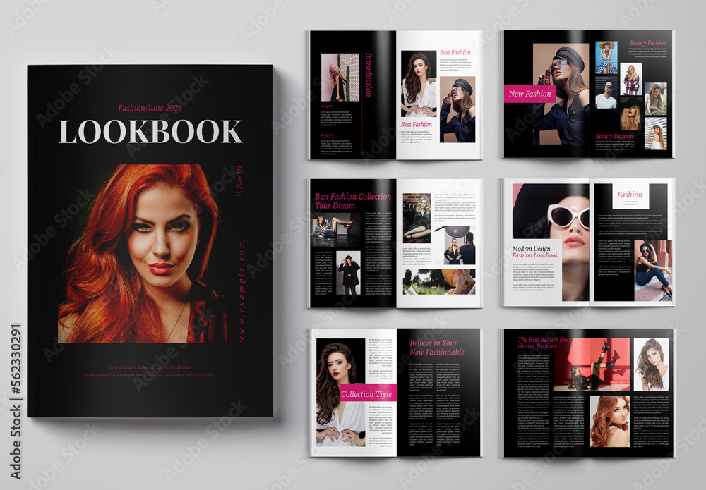 Fashion Look Book Layout Stock Template | Adobe Stock