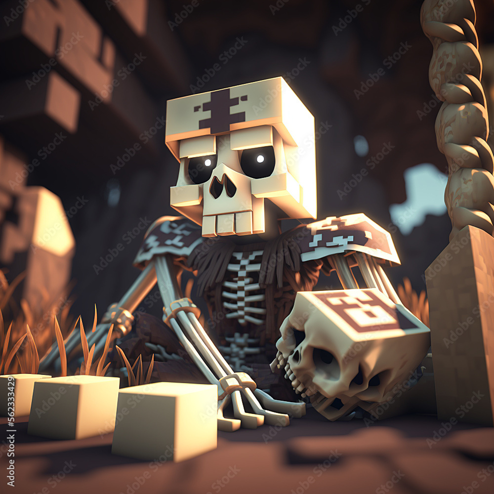 Zombie Minecraft Robot Digital Art Image Created With Generative AI ...