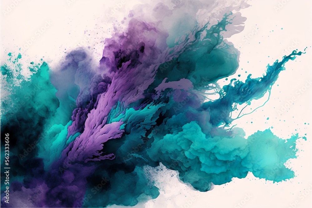 Colorful wallpaper with texture, watercolor and smoky technique, purple ...