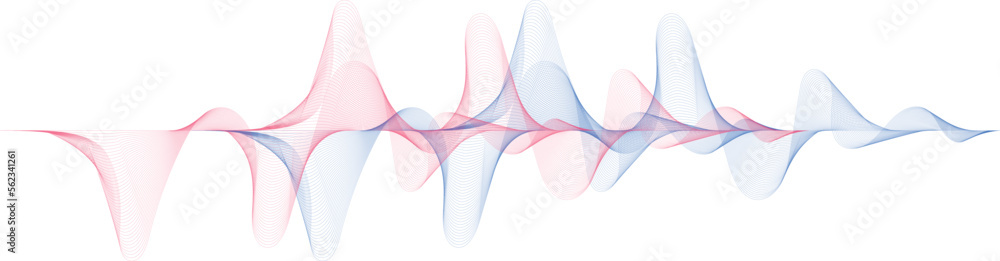 Digital Equalizer Sound Wave Element Colored Sound Wave Lines Music